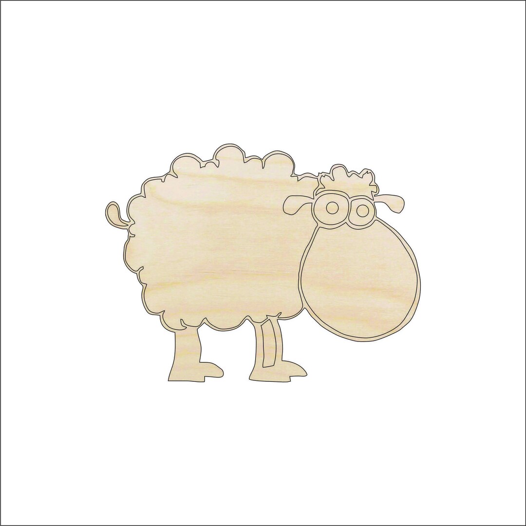 Sheep - Laser Cut Out Unfinished Wood Shape Craft Supply SHP3 - Etsy