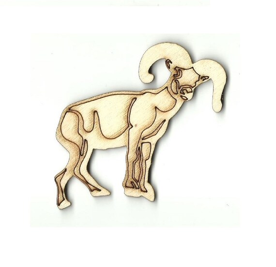 Mountain Goat Laser Cut Out Unfinished Wood Shape Craft | Etsy