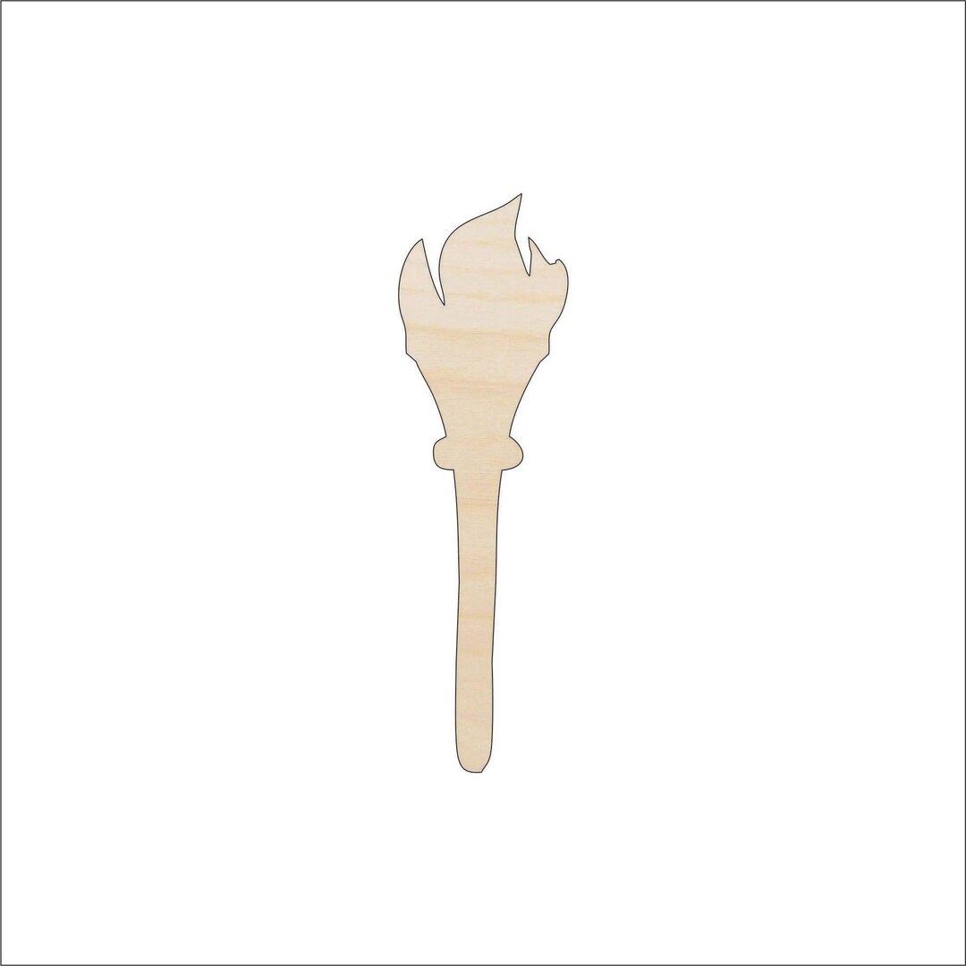 Torch Wood Craft Shape – Laser Cut Baltic Birch Unfinished DIY Art ...