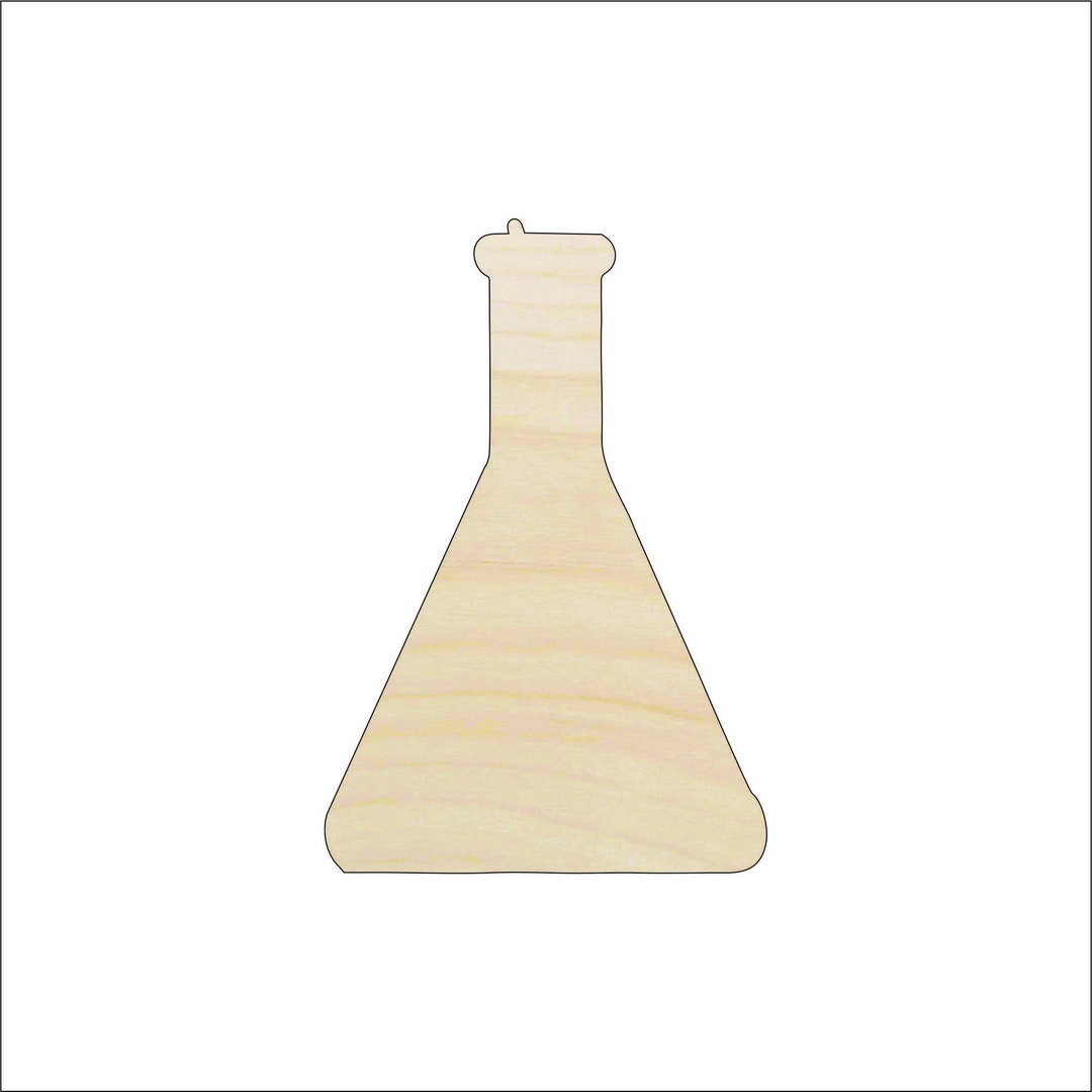 Science Beaker - Laser Cut Out Unfinished Wood Shape Craft Supply SNC8 ...