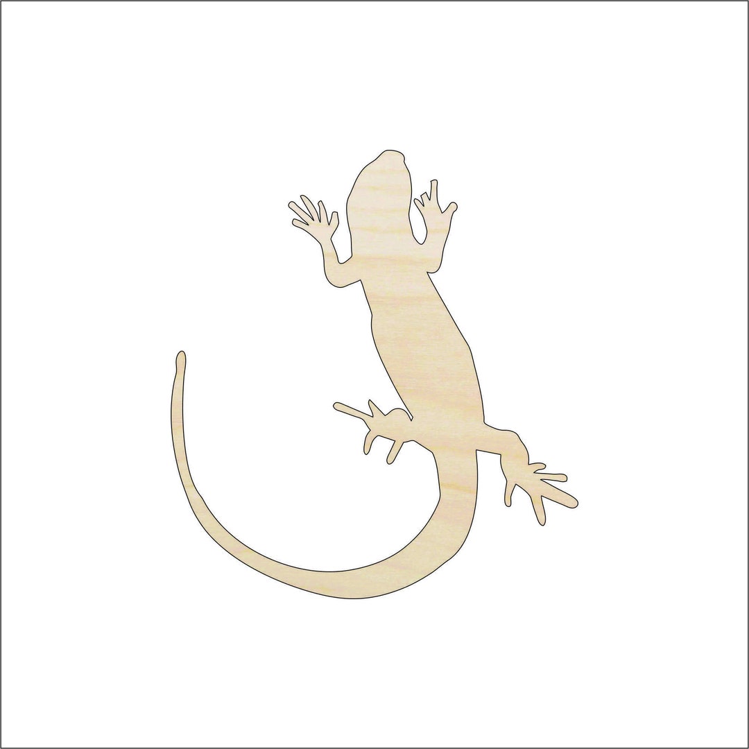 Lizard Laser Cut Out Unfinished Wood Shape Craft Supply REP46 - Etsy