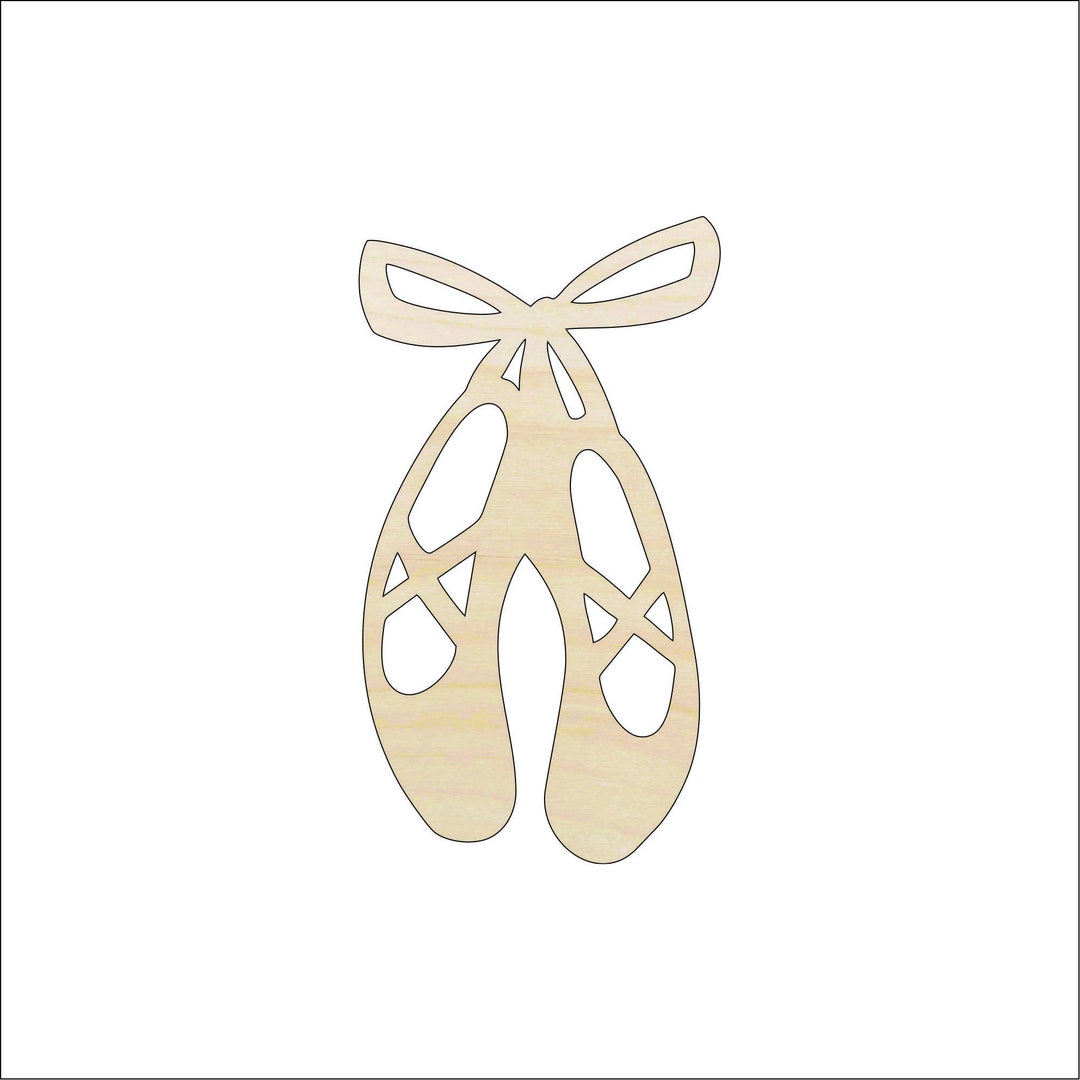 Ballet Slippers -wood Craft Shape Laser Cut Out & Unfinished DIY Craft ...