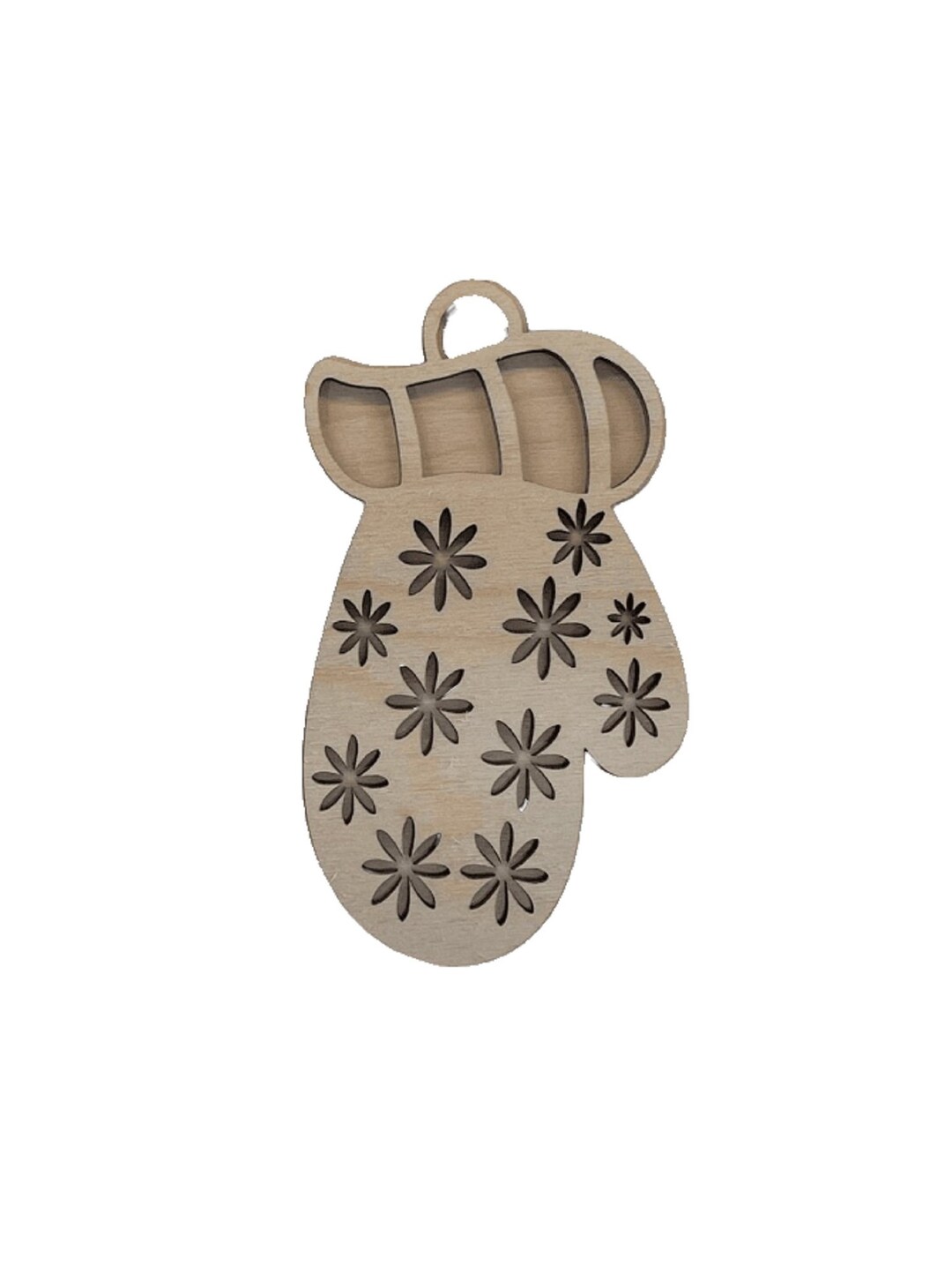 3D Ornament Mitten 2 Pieces Unfinished Laser Cut Out Wood Craft ORN88 ...