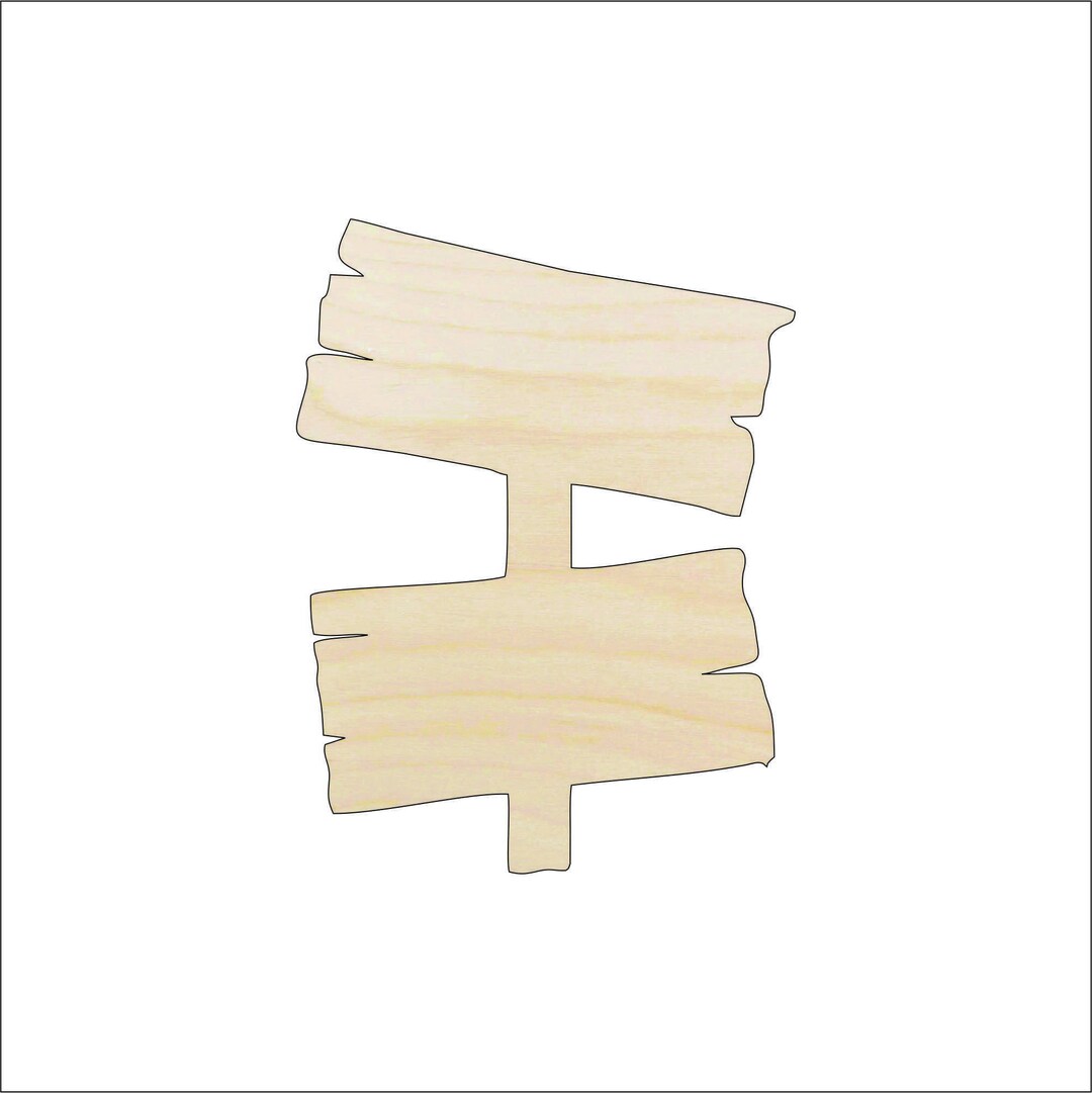 Two Panel Picket Sign - Wood Craft Shape Laser Cut Out & Unfinished DIY ...