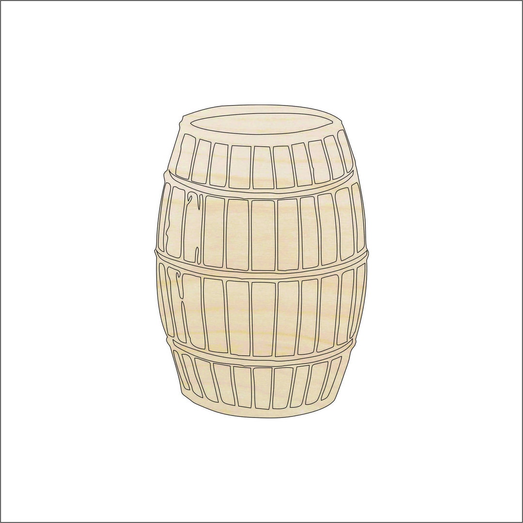 Barrel Laser Cut Out Unfinished Wood Shape Craft Supply FOD63 - Etsy