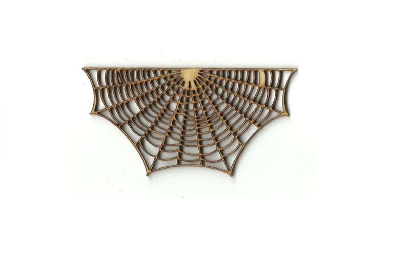 Spider Web Laser Cut Out Unfinished Wood Shape Craft Supply - Etsy