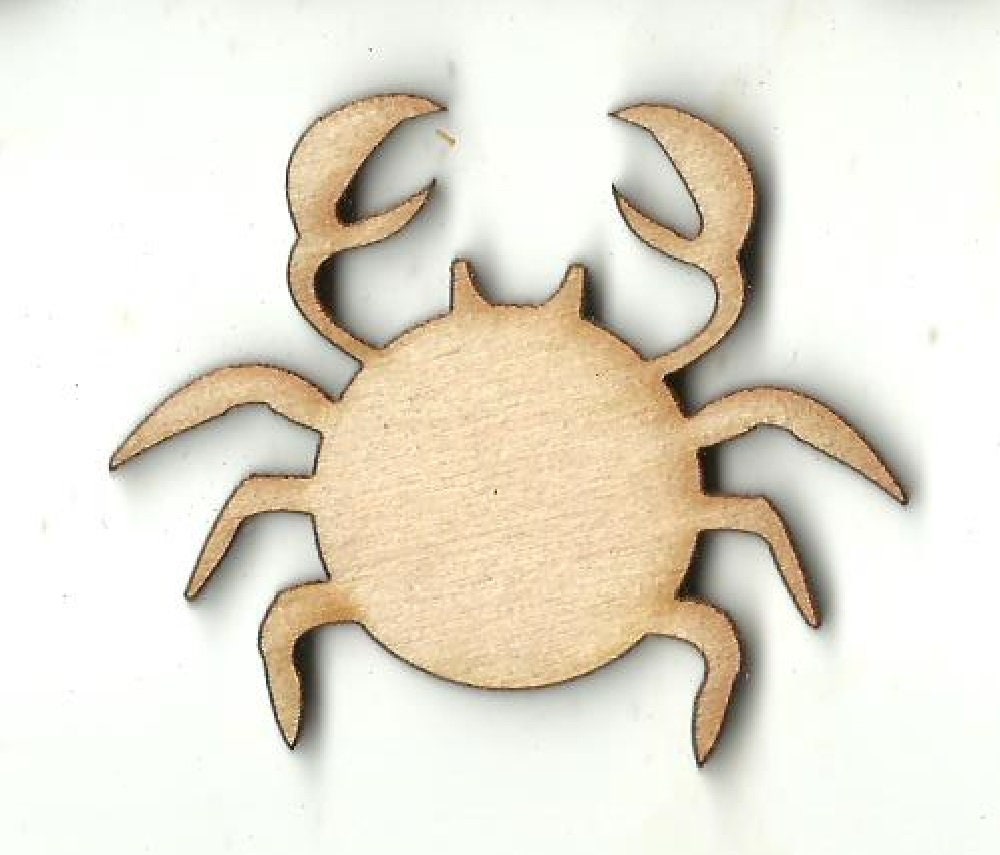 Crab Laser Cut Out Unfinished Wood Shape Craft Supply SEA137 - Etsy