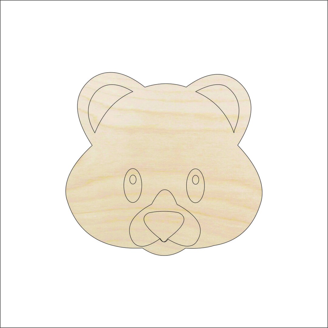 Bear- Laser Cut Outs Unfinished Wood Shapes Variety of Sizes Craft ...