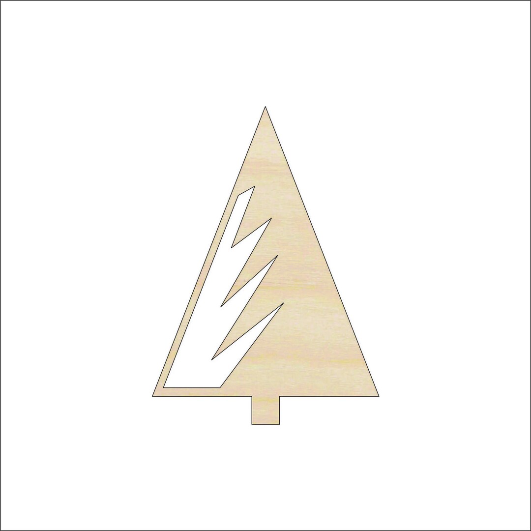 Christmas Pine Tree - Laser Cut Out Unfinished Wood Shape Craft Supply ...