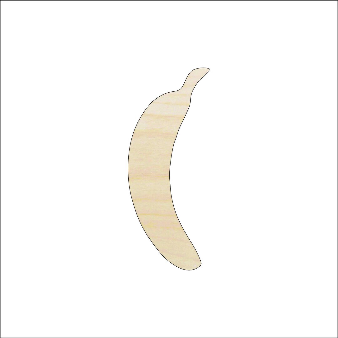 Banana - Wood Craft Shape Laser Cut Out & Unfinished DIY Craft Supply ...