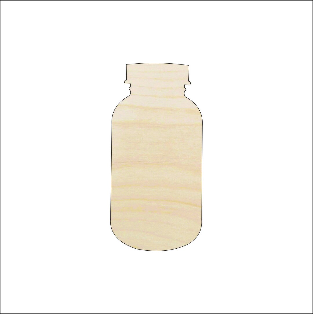 Jar Mason - Wood Craft Shape Laser Cut Out & Unfinished DIY Craft ...