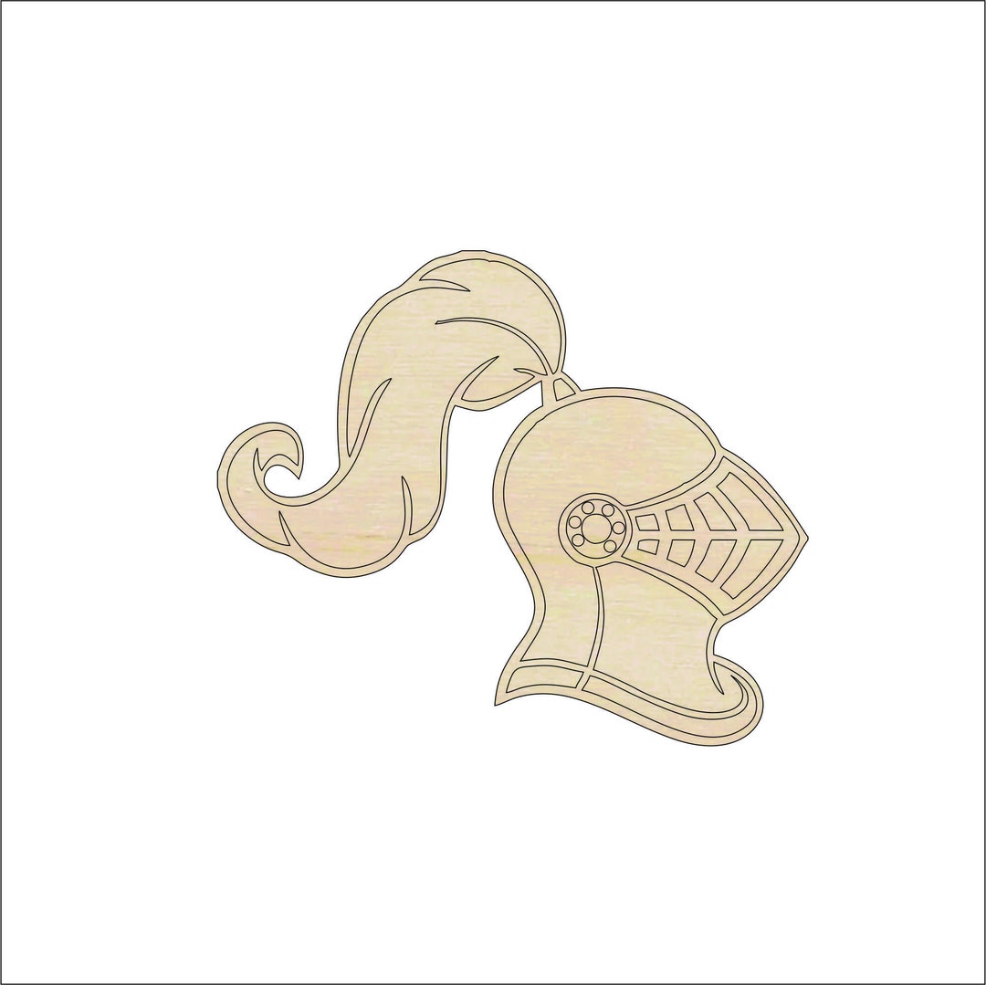 Knight Helmet Laser Cut Out Unfinished Wood Shape Craft - Etsy