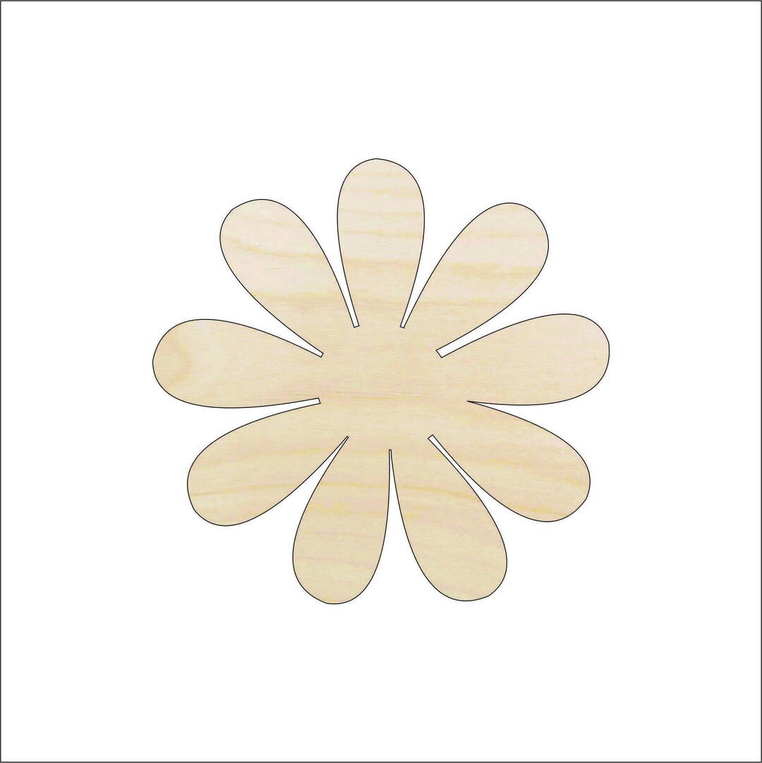 Flower Laser Cut Out Unfinished Wood Shape Craft Supply FLR75 - Etsy