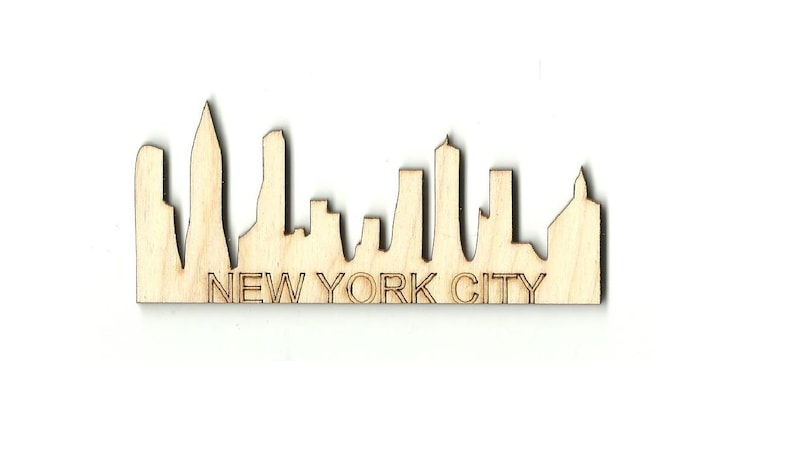 New York City Skyline Laser Cut Out Unfinished Wood Shape - Etsy