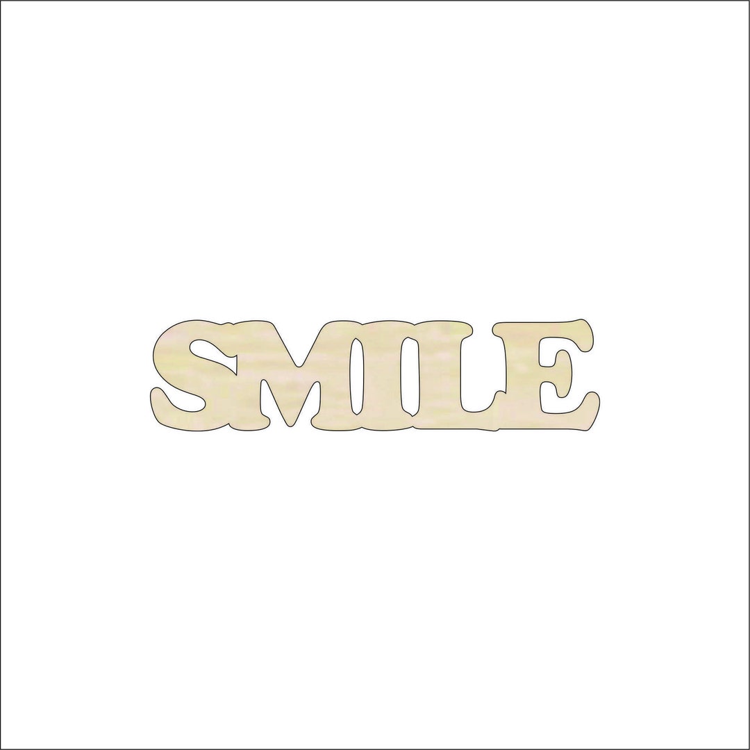 Word Smile - Laser Cut Out Unfinished Wood Craft Shape WRD31 - Etsy