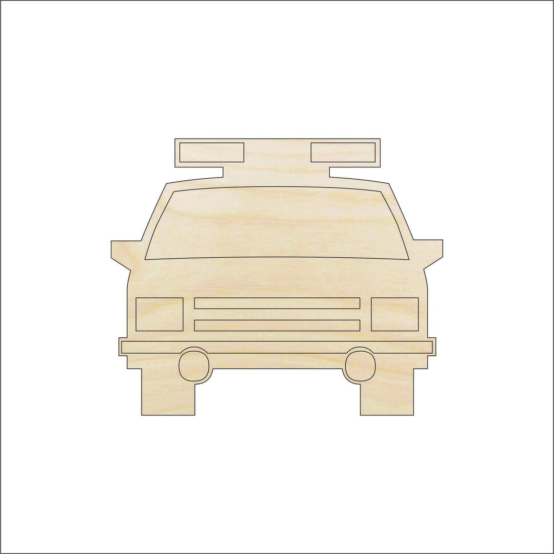Car Police Laser Cut Out Unfinished Wood Shape Craft Supply CAR6 - Etsy