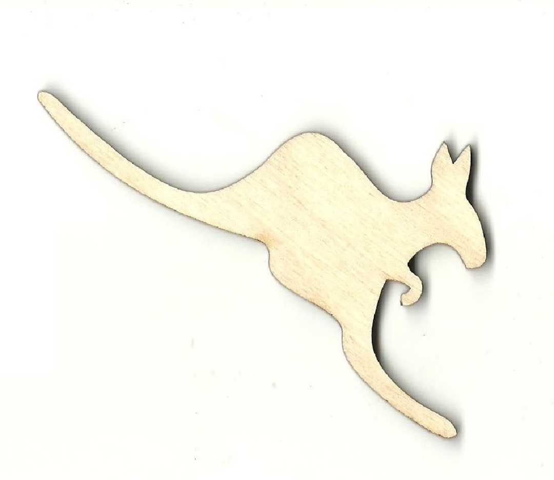 Kangaroo Laser Cut Out Unfinished Wood Shape Craft Supply - Etsy