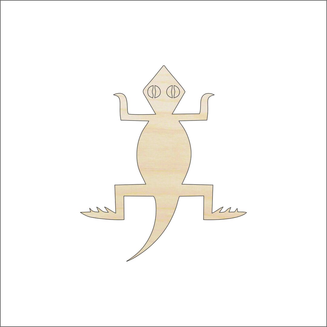 Lizard - Laser Cut Out Unfinished Wood Shape Craft Supply REP43 - Etsy