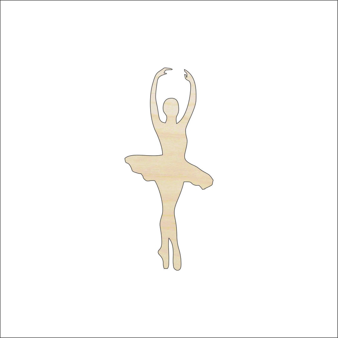 Sport Ballet - Laser Cut Out Unfinished Wood Shape Craft Supply SPT312 ...