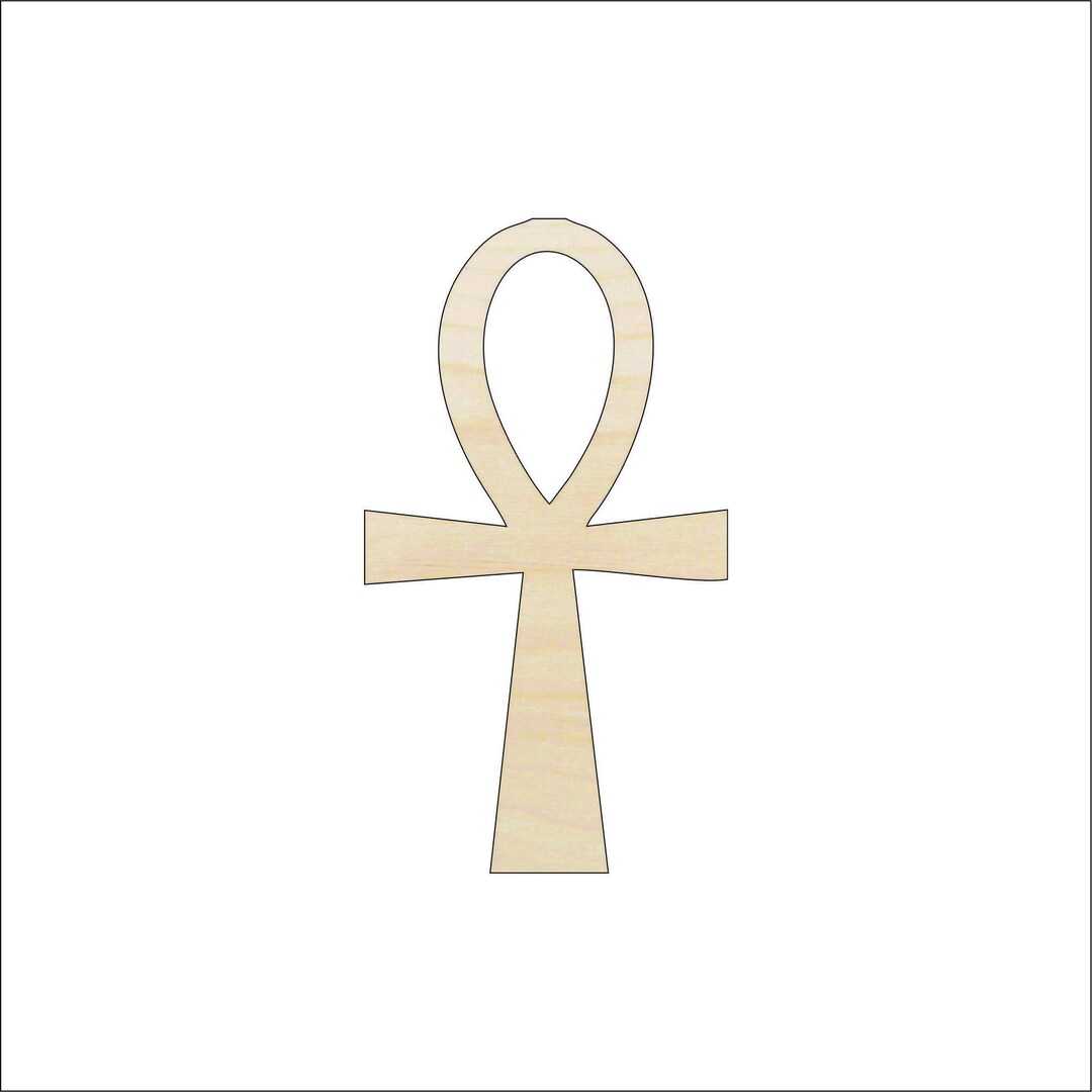 Ankh - Wood Craft Shape Laser Cut Out & Unfinished DIY Craft Supply ...