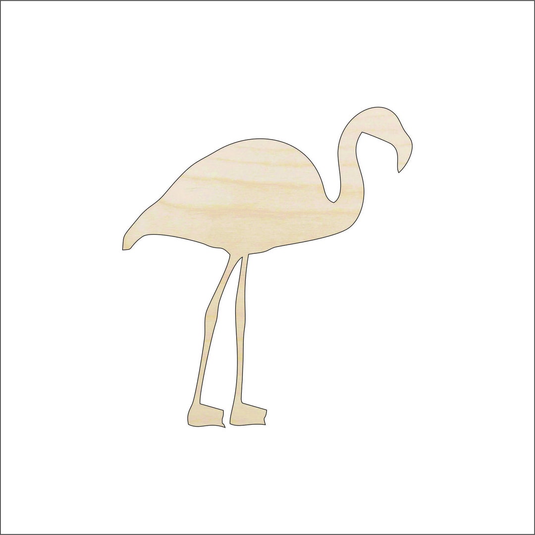 Bird Flamingo Laser Cut Out Unfinished Wood Shape Craft Supply BRD118 ...