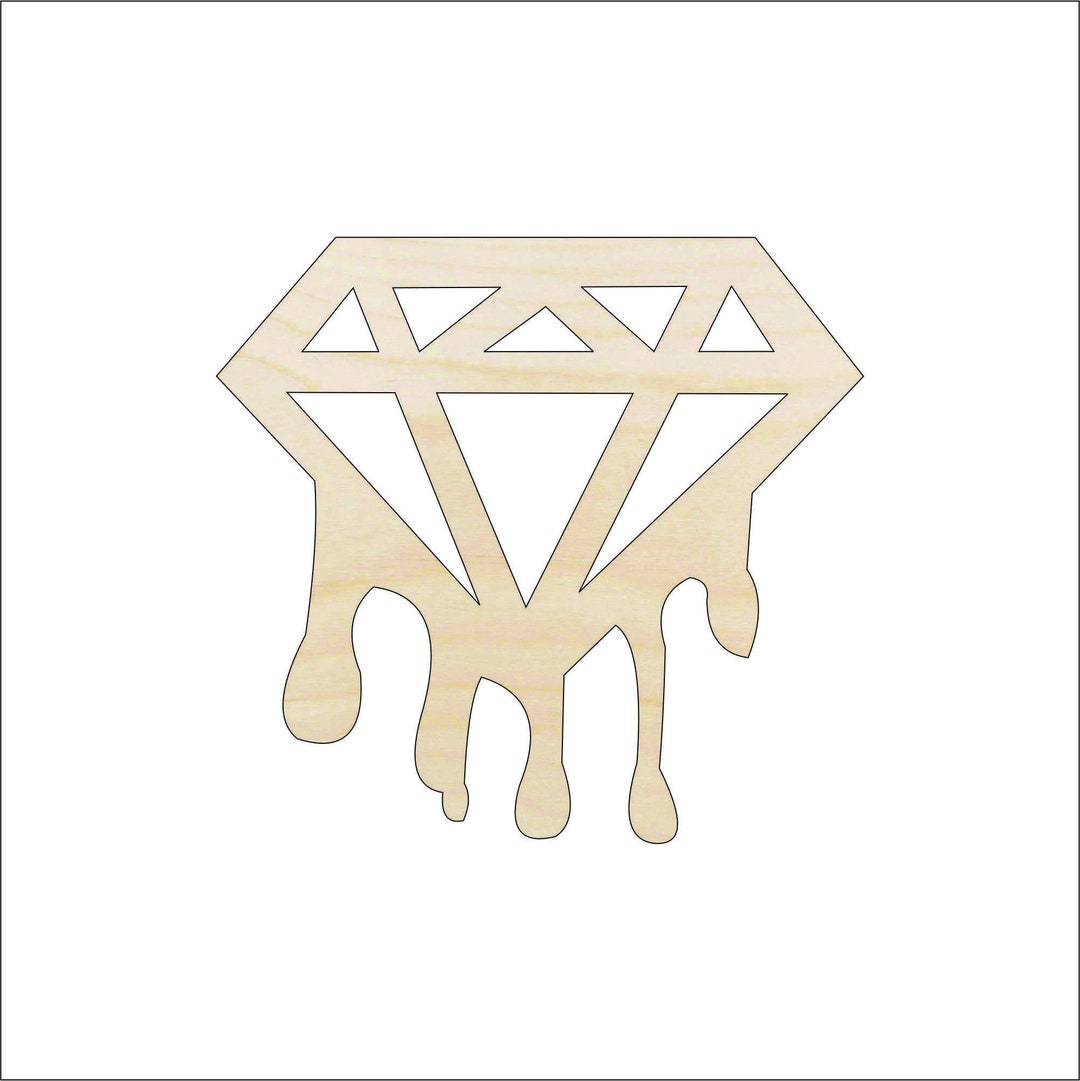 Diamond Laser Cut Out Unfinished Wood Shape Craft Supply XTR32 - Etsy