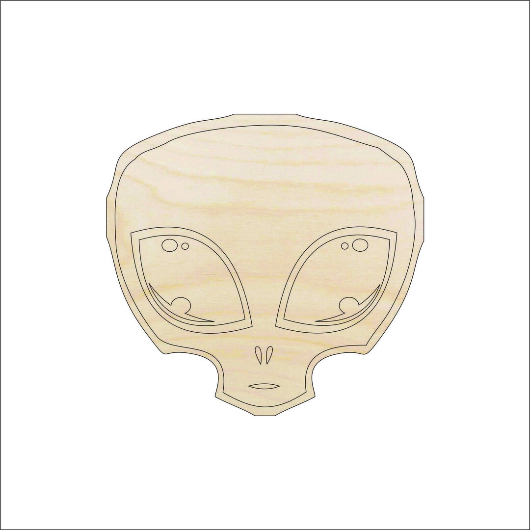 Alien Laser Cut Out Unfinished Wood Shape Craft Supply SPC1 - Etsy
