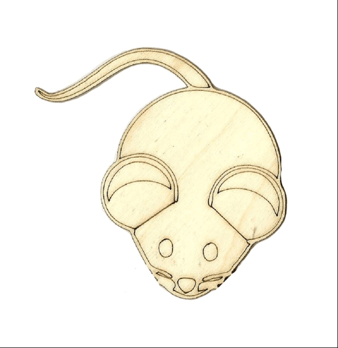 Mouse Laser Cut Out Unfinished Wood Shape Craft Supply RDT7 - Etsy