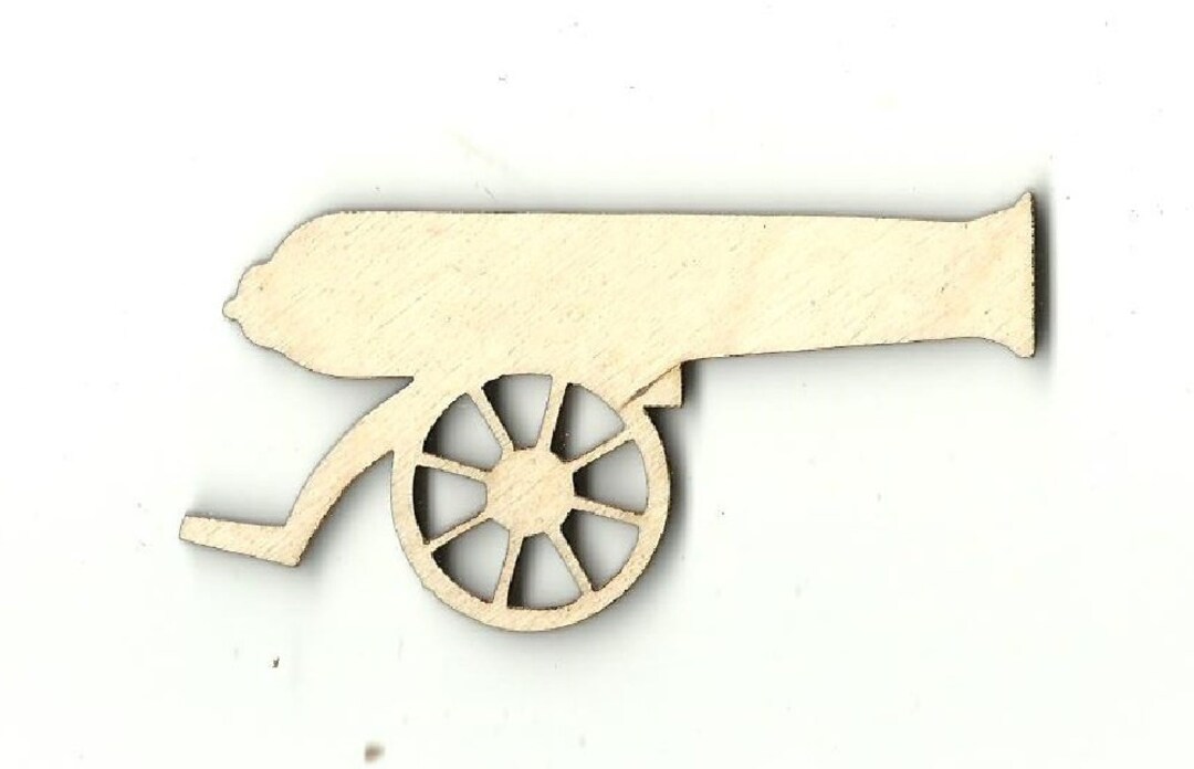 Cannon Laser Cut Out Unfinished Wood Shape Craft Supply WPN5 - Etsy