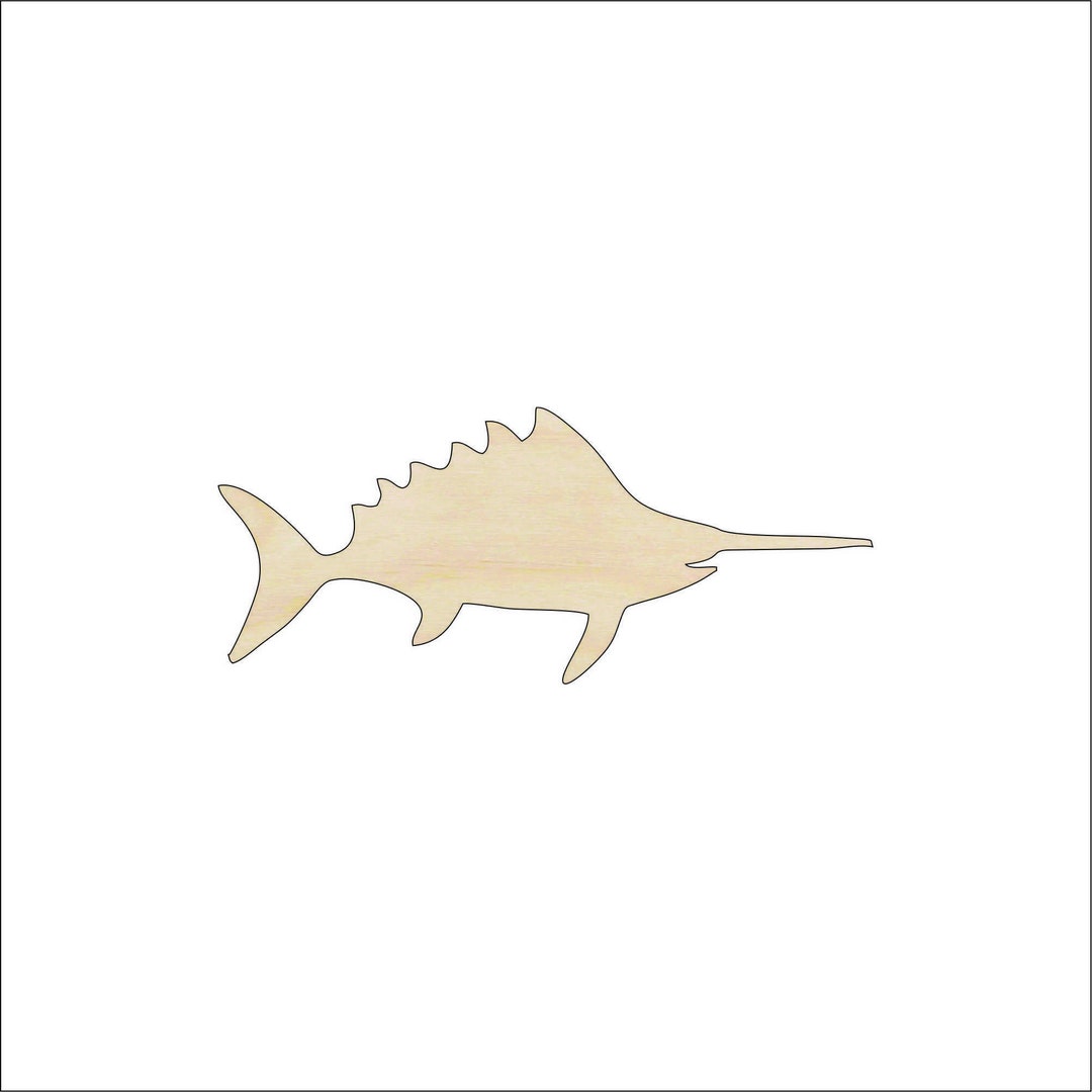 Swordfish - Wood Craft Shape Laser Cut Out & Unfinished DIY Craft ...