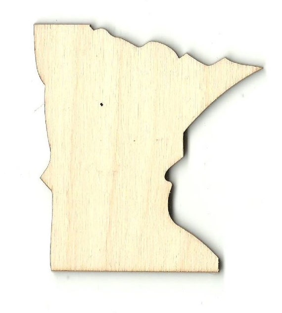 Minnesota Laser Cut Out Unfinished Wood Shape Craft Supply | Etsy