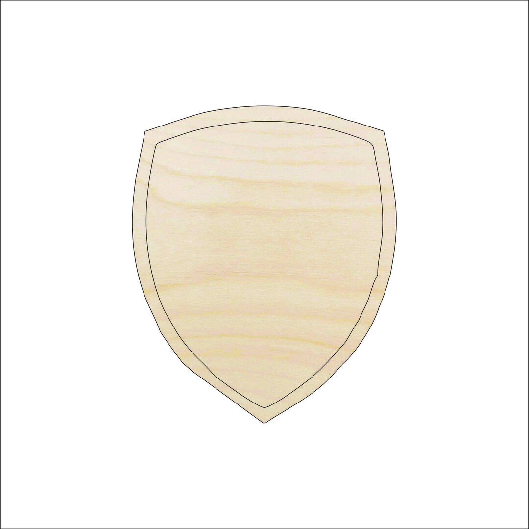 Badge Shield Laser Cut Out Unfinished Wood Shapes Craft Supply BDG22 - Etsy