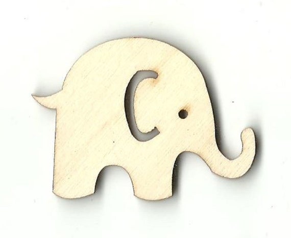 Elephant Laser Cut Out Unfinished Wood Shape Craft Supply | Etsy