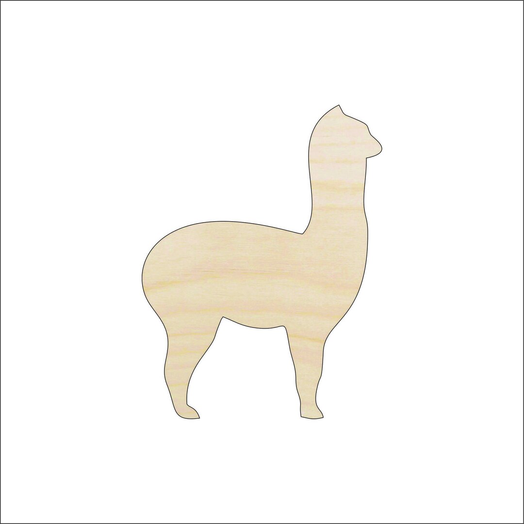 Llama Alpaca Laser Cut Out Unfinished Wood Shape Craft Supply ANML52 - Etsy