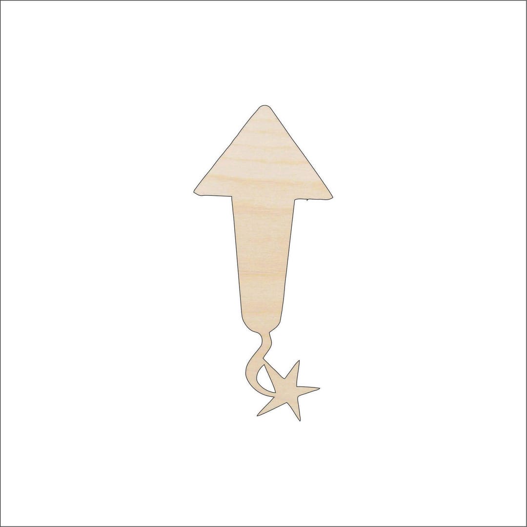 Firework Wood Craft Shape – Laser Cut Baltic Birch Unfinished DIY Art ...