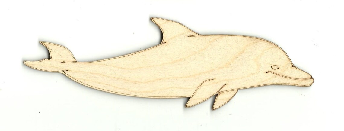 Dolphin Laser Cut Out Unfinished Wood Shape Craft Supply | Etsy