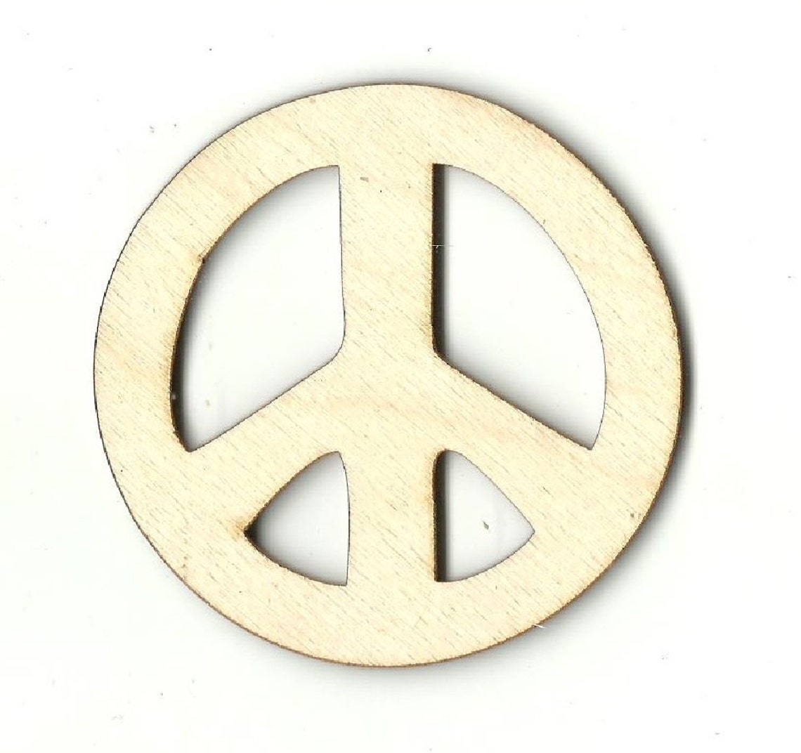 Peace Sign Laser Cut Out Unfinished Wood Shap Craft Supply | Etsy