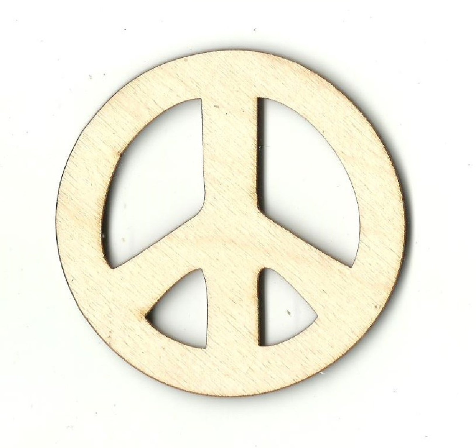 Peace Sign Laser Cut Out Unfinished Wood Shap Craft Supply | Etsy