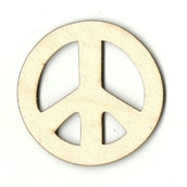 Peace Sign Laser Cut Out Unfinished Wood Shap Craft Supply - Etsy