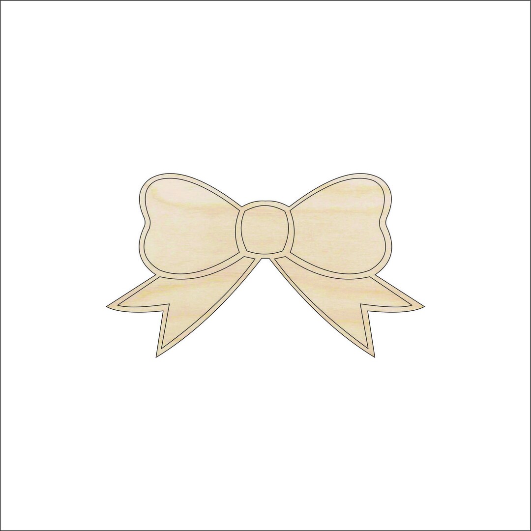Bow - Laser Cut Out Unfinished Wood Shape Craft Supply BOW13 - Etsy