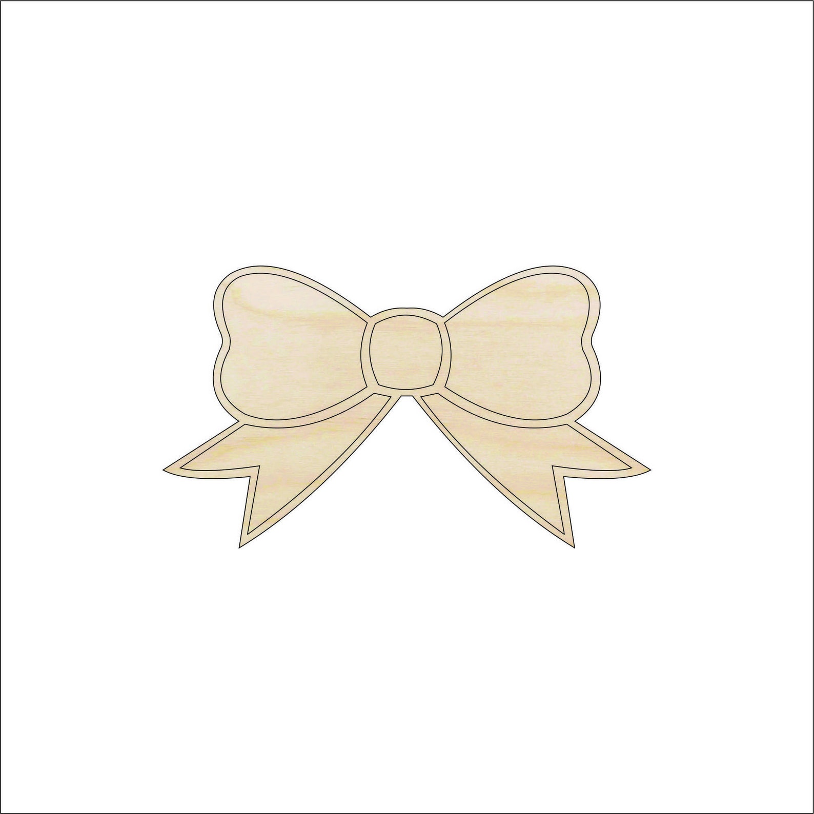 Bow Laser Cut Out Unfinished Wood Shape Craft Supply BOW13 - Etsy