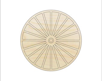 Wagon Wheel With Flowers Cutout, Unfinished Floral Western Wheel ...