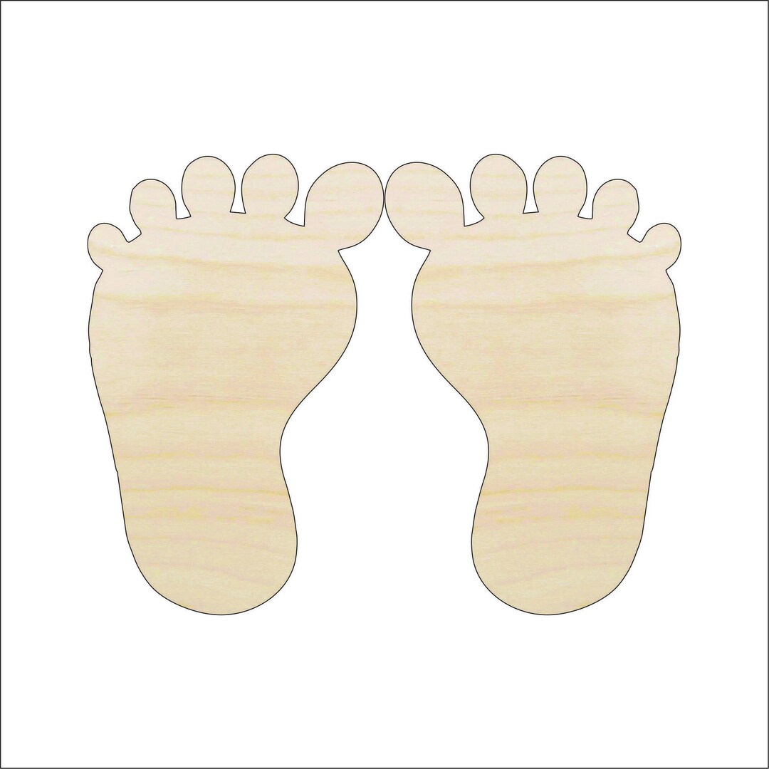 Baby Feet Laser Cut Out Unfinished Wood Shape Craft Supply BBY2 - Etsy