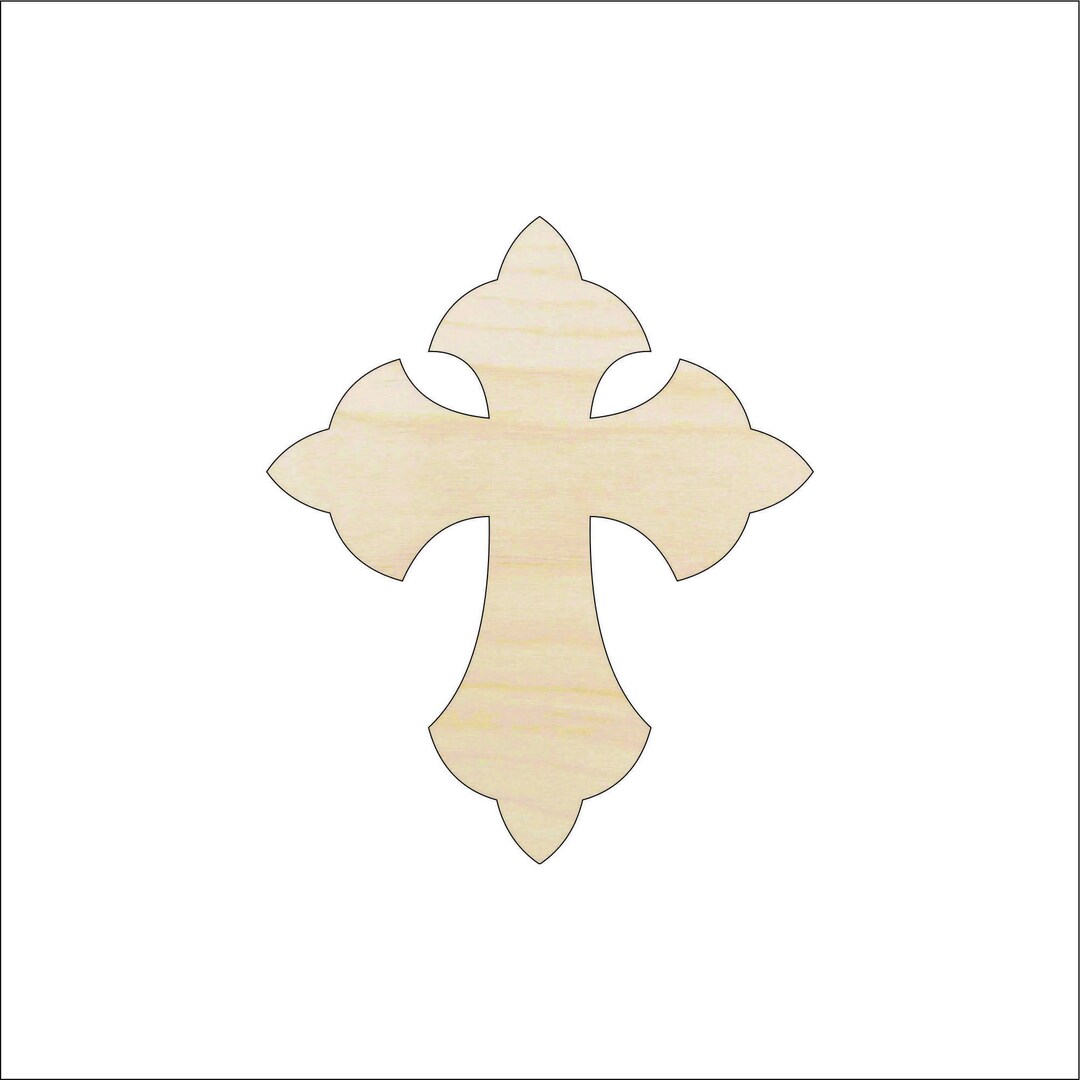 Cross - Laser Cut Out Unfinished Wood Shape Craft Supply REL15 - Etsy