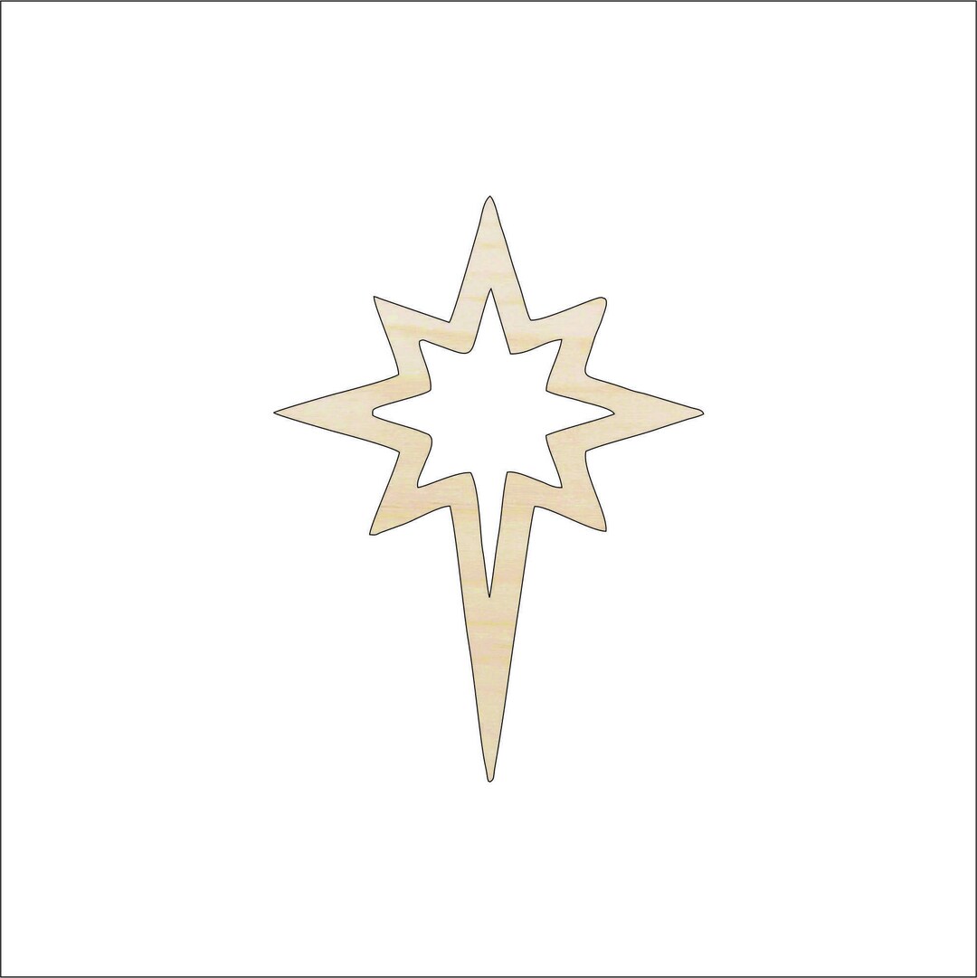 Star of Bethlehem - Wood Craft Shape Laser Cut Out & Unfinished DIY ...