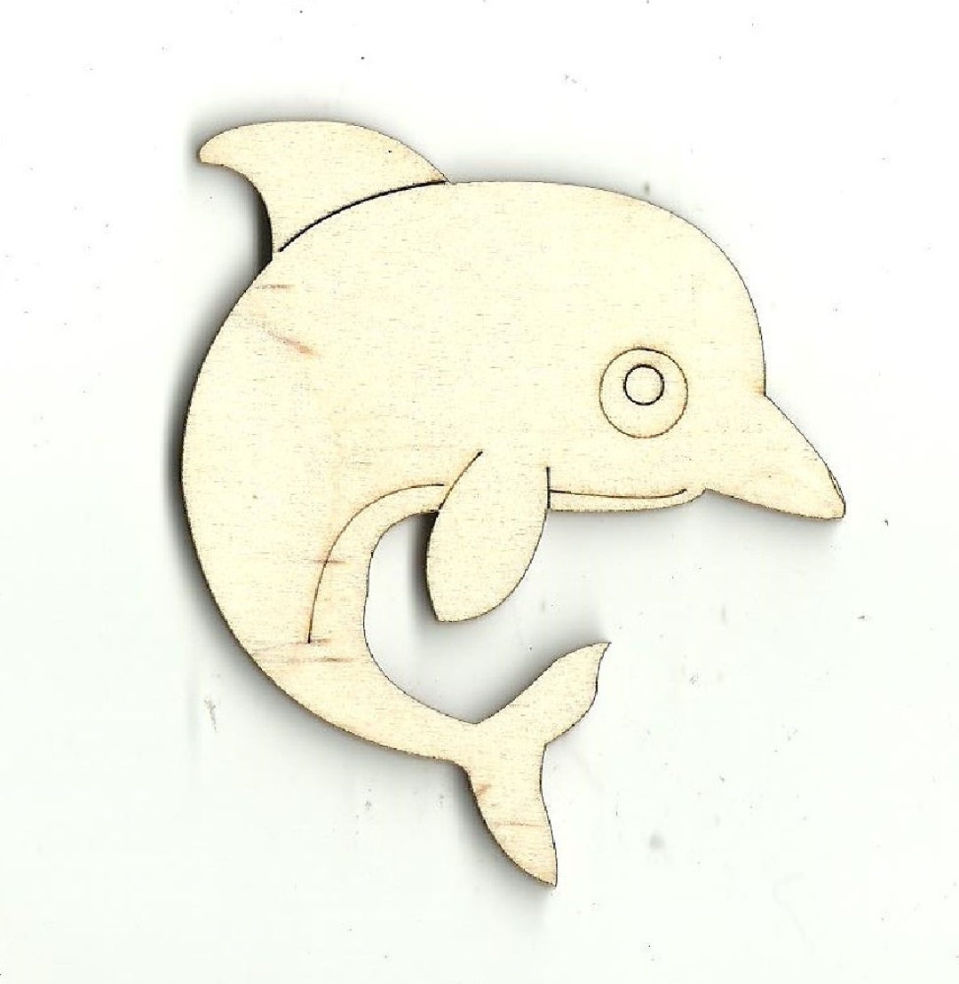 Dolphin Laser Cut Out Unfinished Wood Shape Craft Supply - Etsy