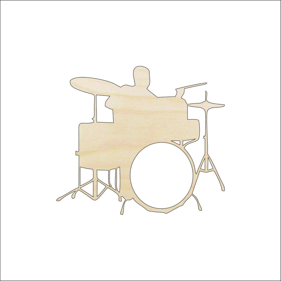 Music Drummer Laser Cut Out Unfinished Wood Shape Craft Supply MSC15 - Etsy