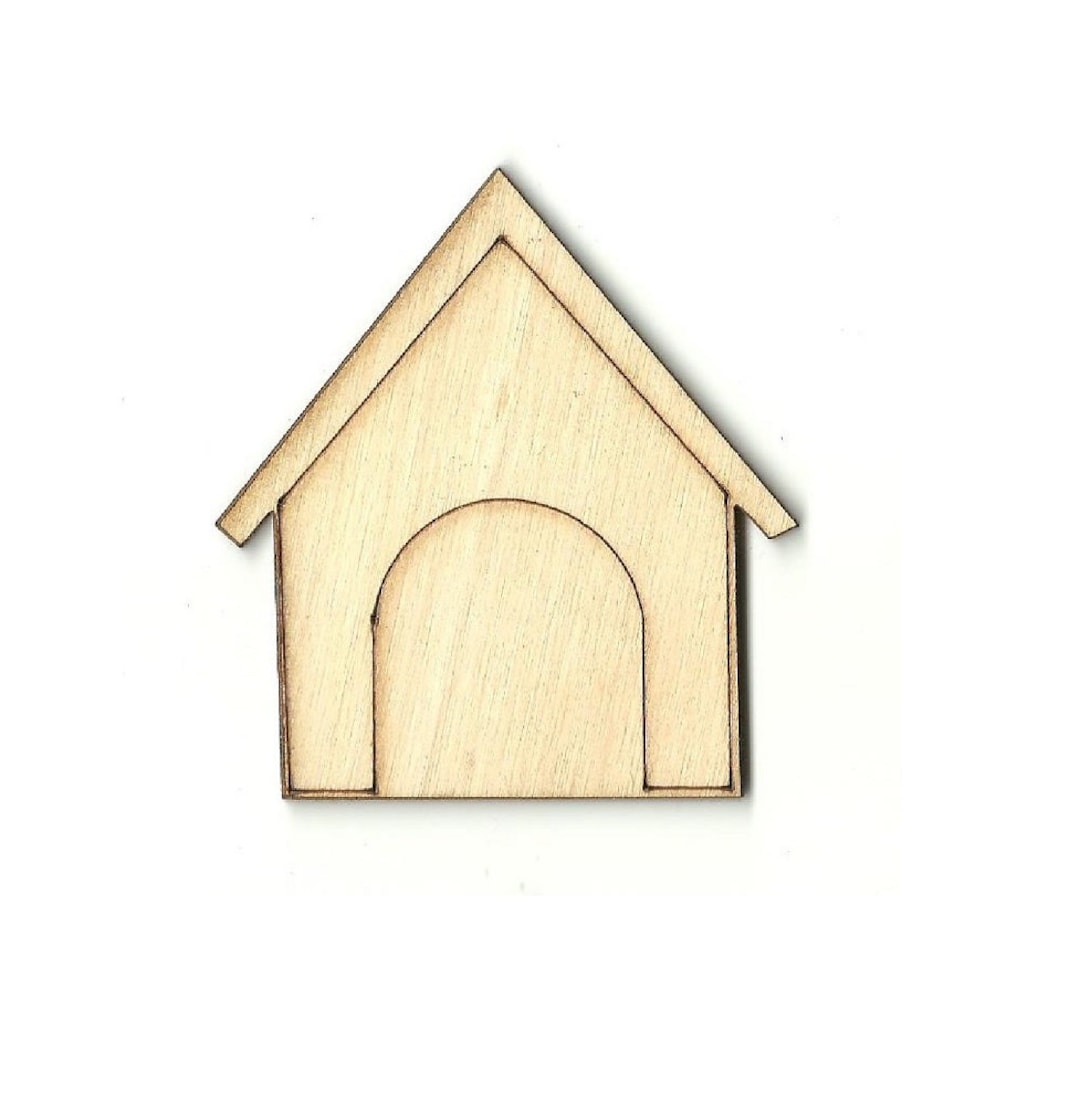 Doghouse Laser Cut Out Unfinished Wood Shape Craft Supply - Etsy