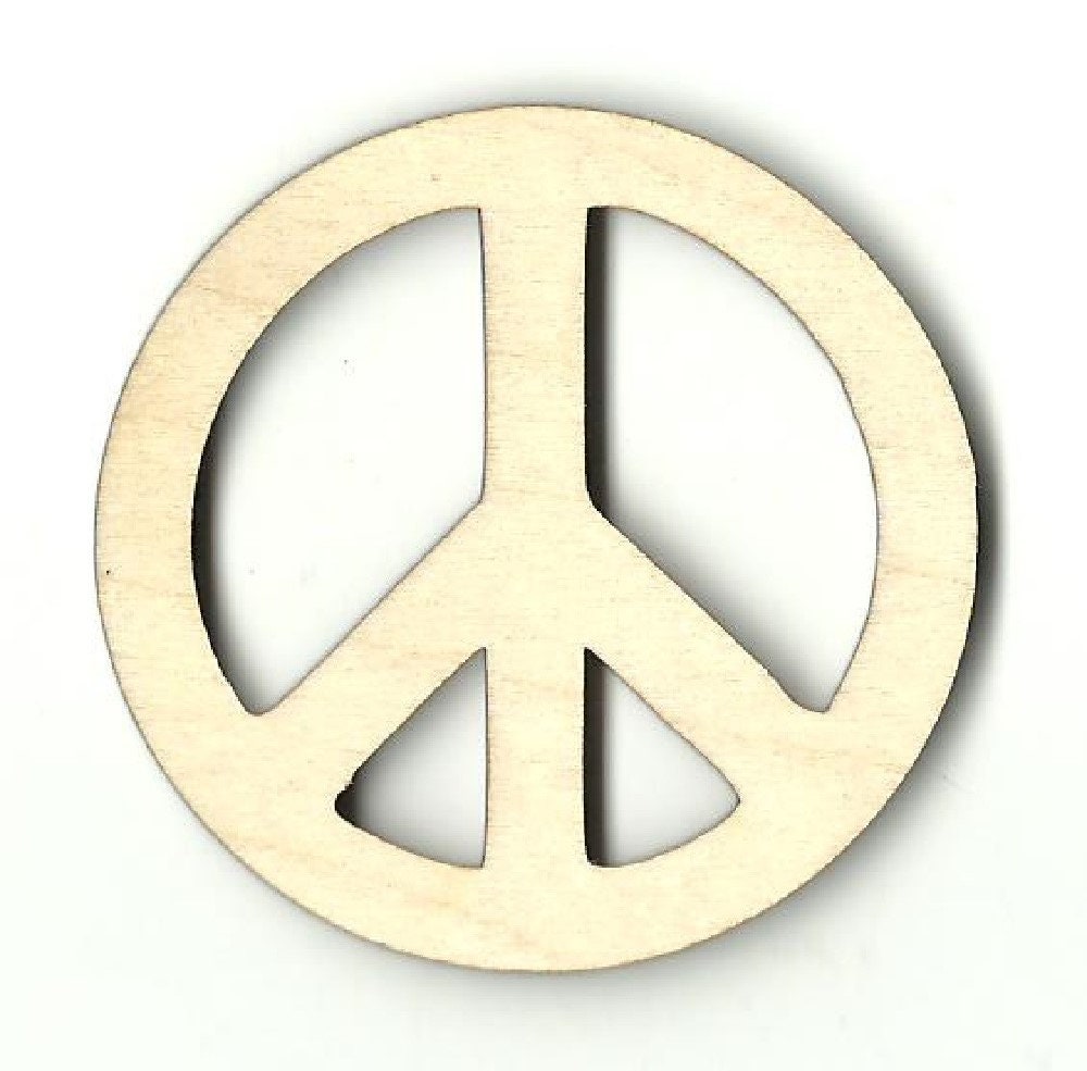 Woodcraft Cutout Peace Sign Laser Cut Out Wood Shape Craft Supply ...
