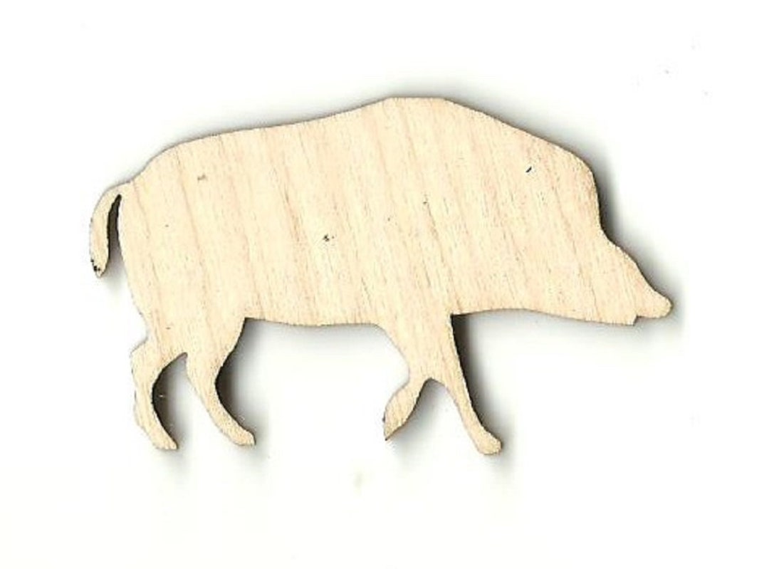 Pig Boar Laser Cut Out Unfinished Wood Shape Craft Supply - Etsy